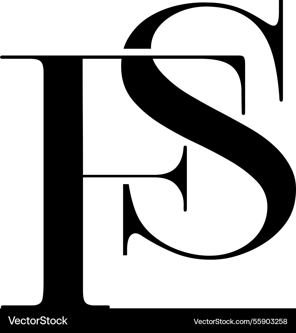 Fs clothing logo Royalty Free Vector Image - VectorStock