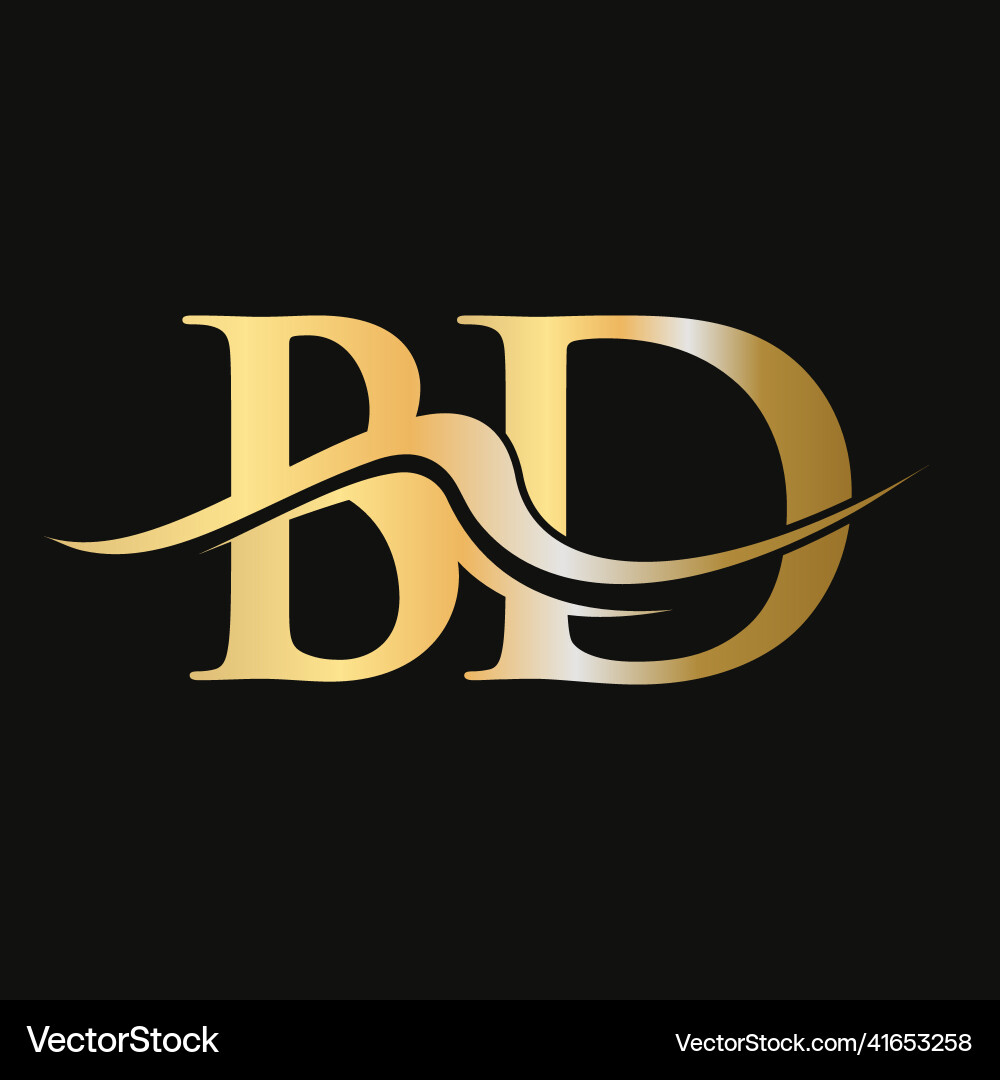 Letter bd logo design initial logotype Royalty Free Vector