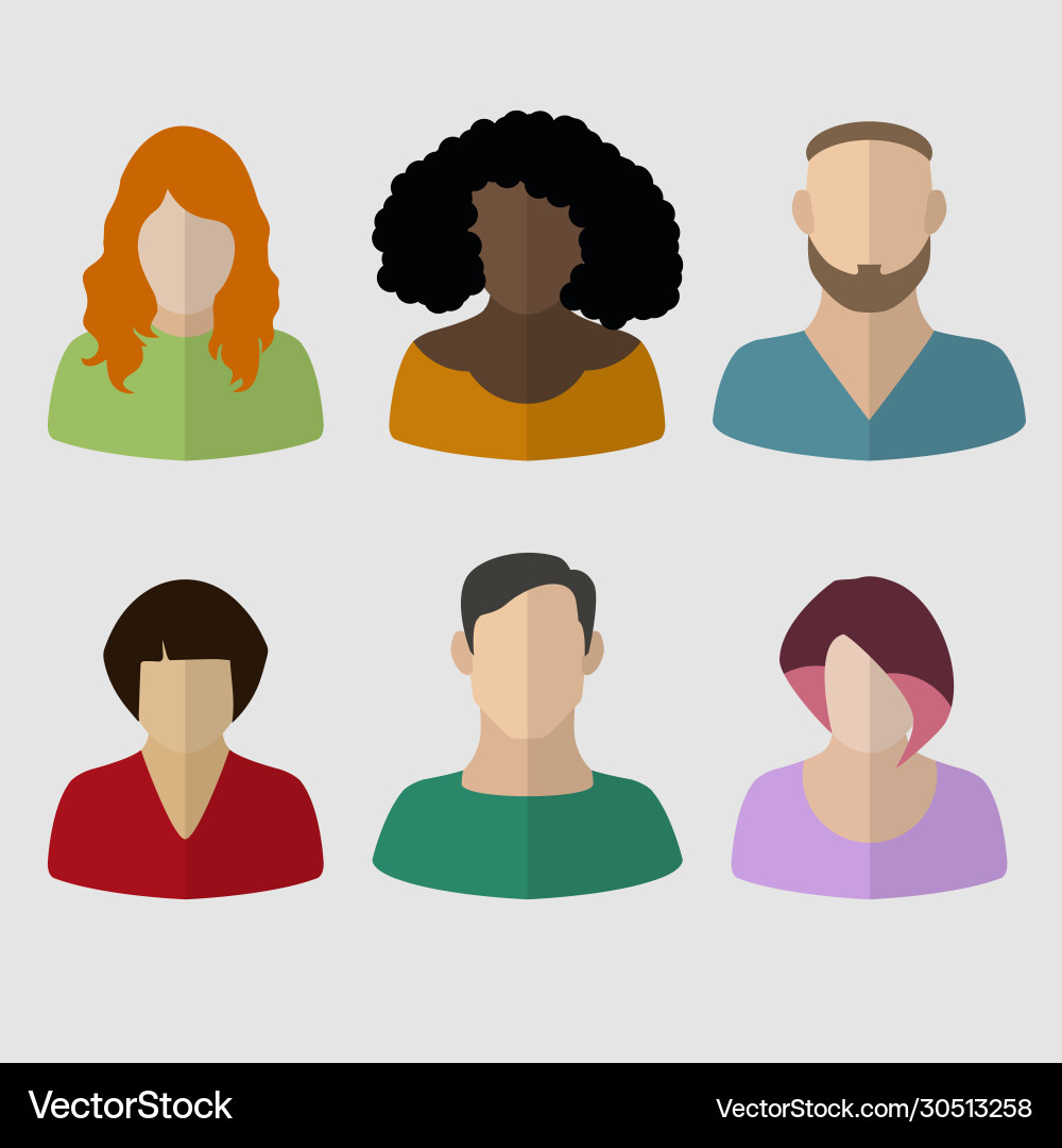 Male and female set Royalty Free Vector Image - VectorStock