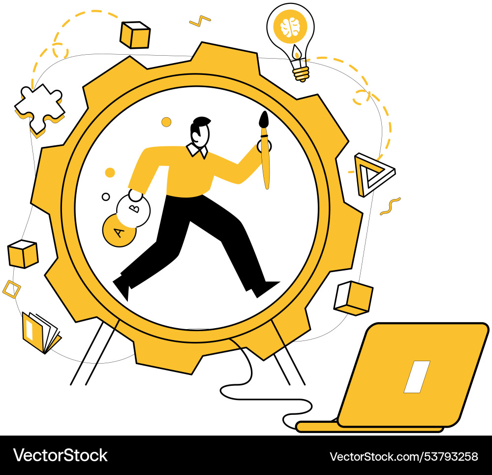 Project management and creative innovation Vector Image