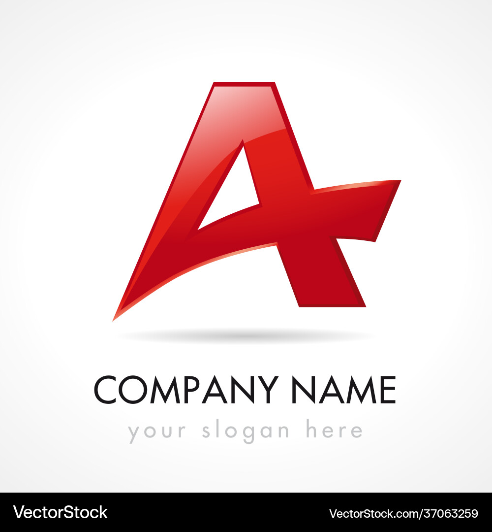 A letter company logo Royalty Free Vector Image