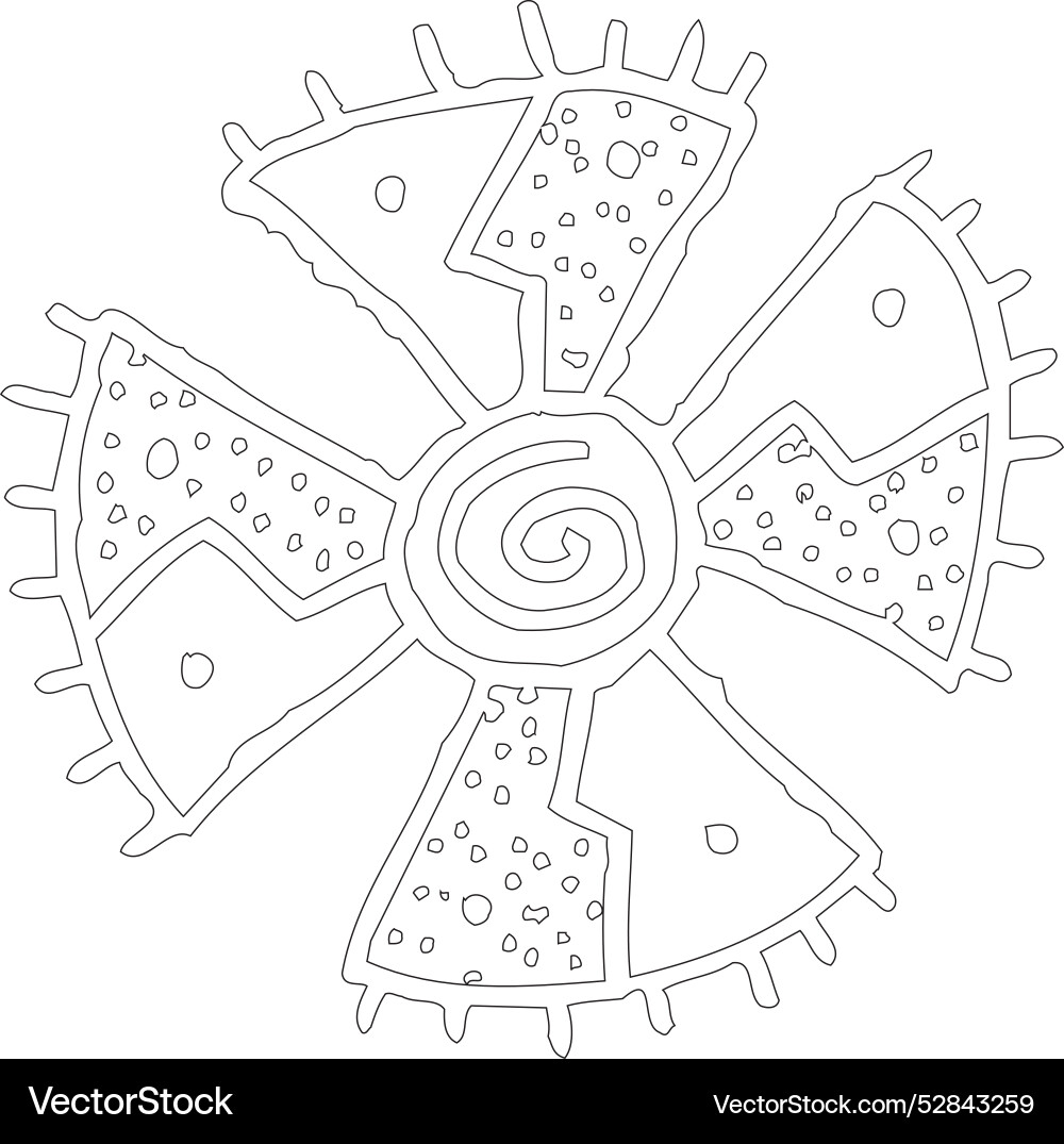 Cultural beautiful alpona design Royalty Free Vector Image
