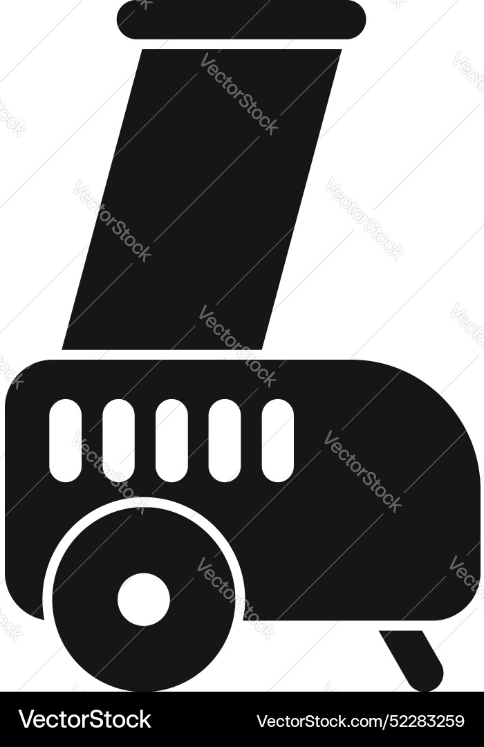 Electric wood chipper machine presenting modern Vector Image
