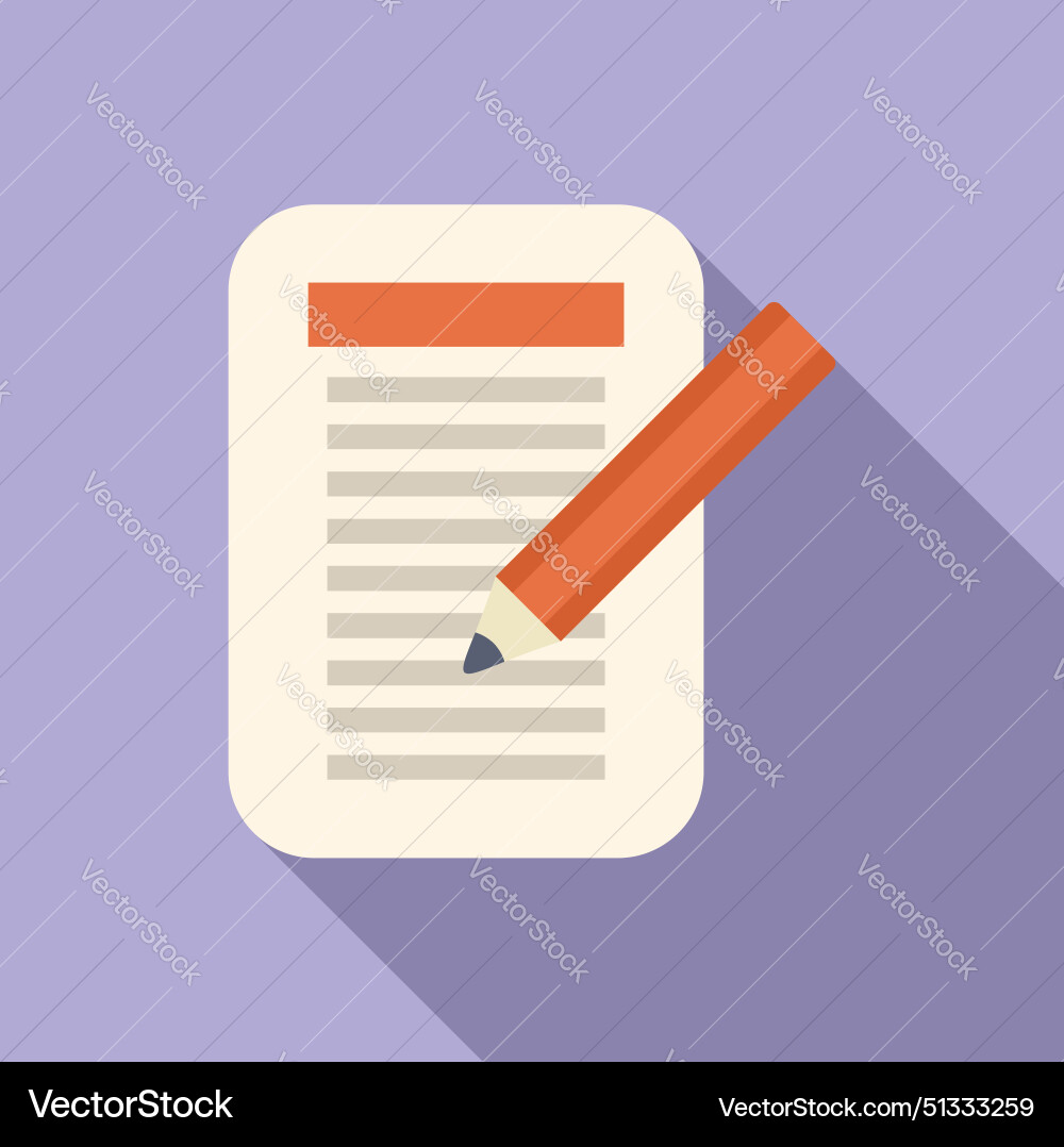 Flat design of note taking Royalty Free Vector Image