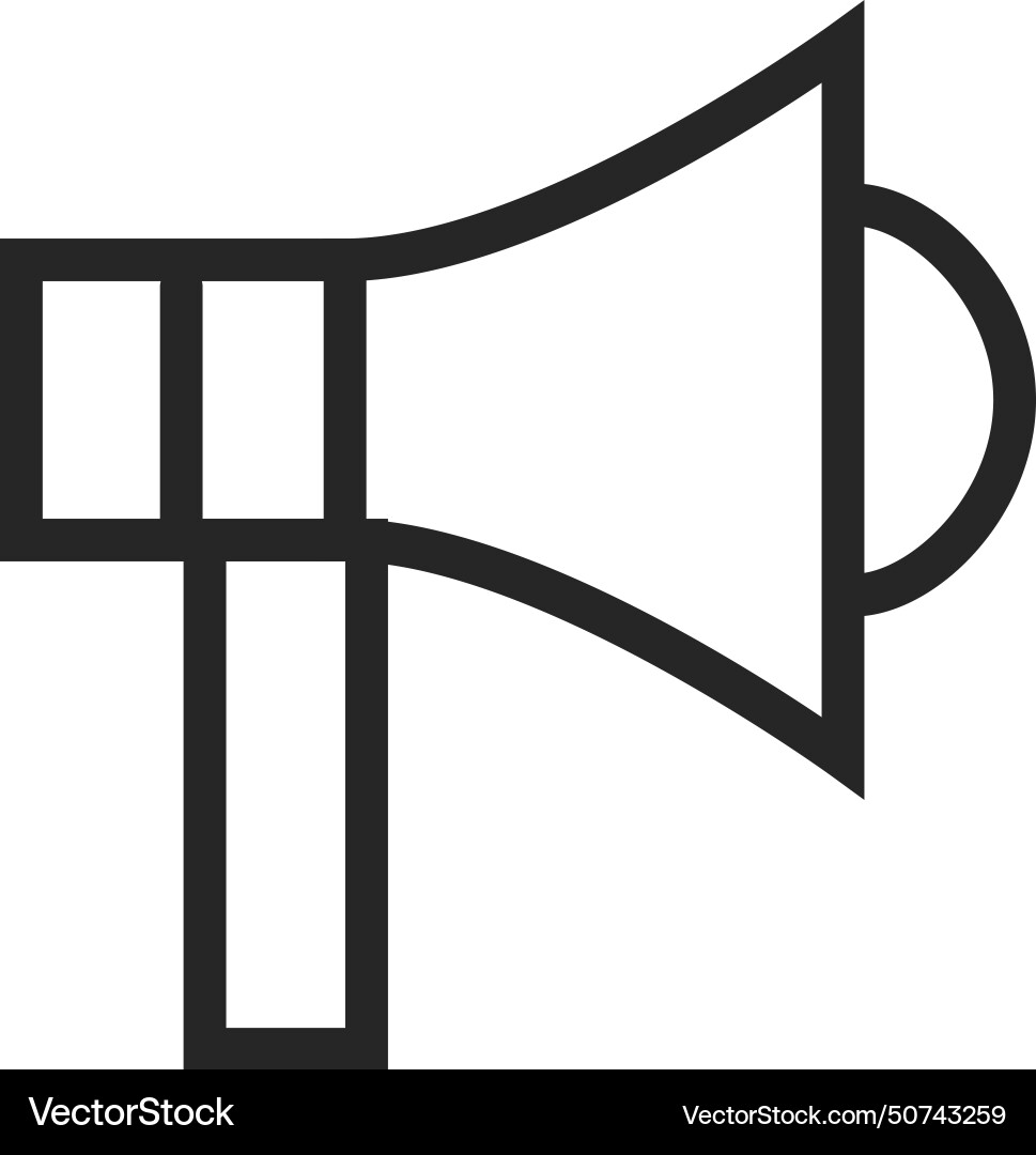 Megaphone icon loud speaker device sound symbol Vector Image