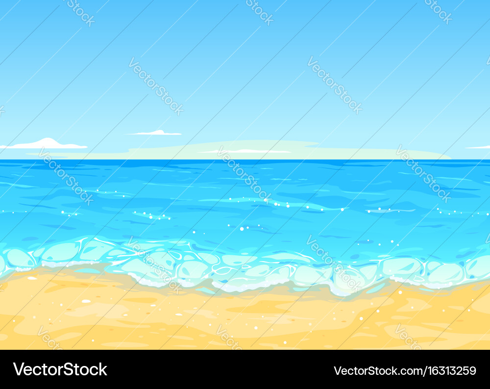 Sea coast tileable landscape Royalty Free Vector Image