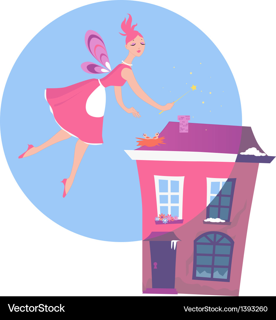 Cleaning a house Royalty Free Vector Image - VectorStock