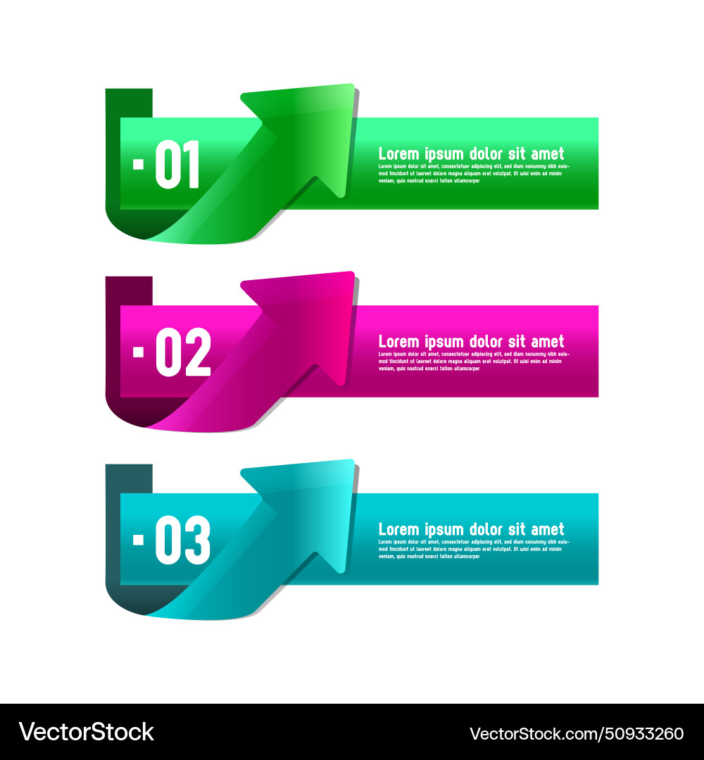Color gradient labels banner infographic template – Free Vector ...