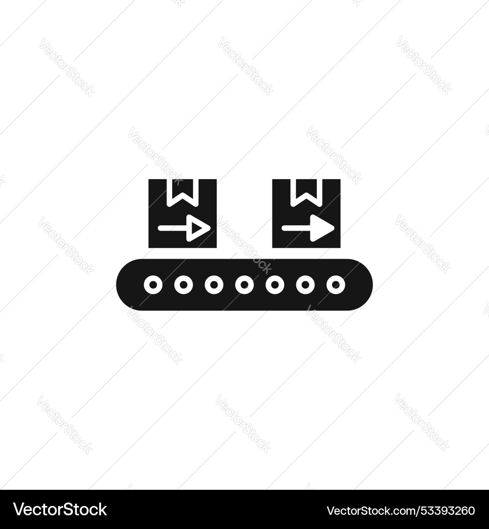 Conveyor belt icon isolated on white background Vector Image