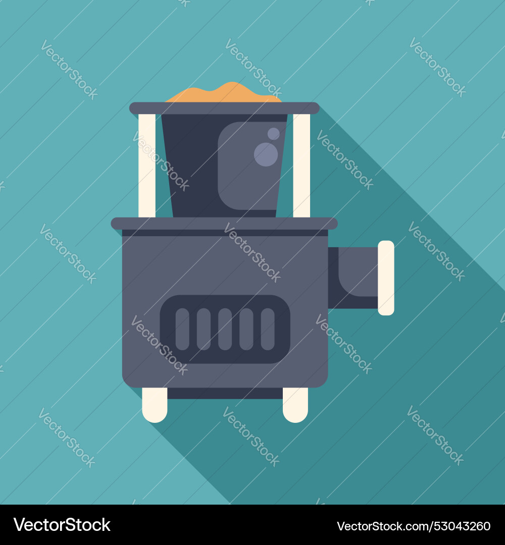 Electric meat grinder processing food icon Vector Image