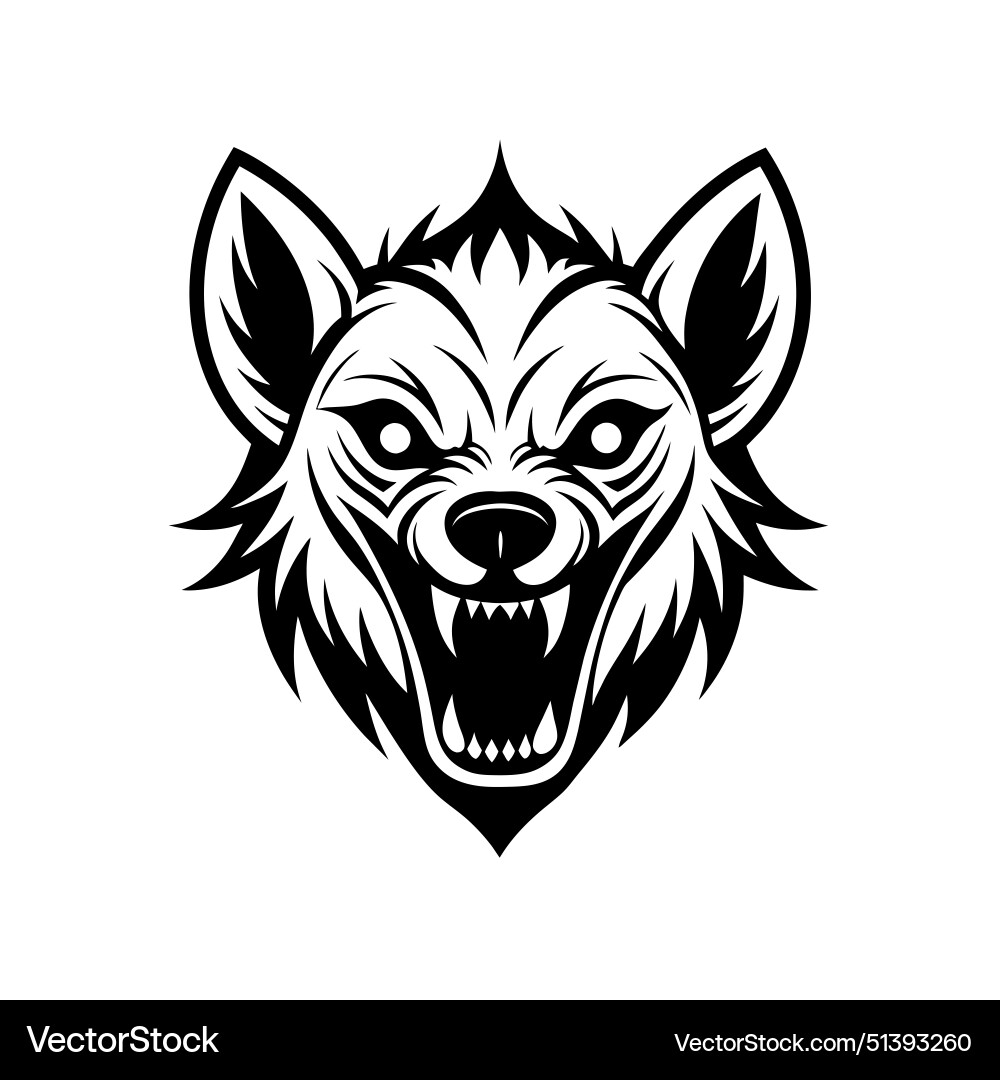 Fierce hyena logo Royalty Free Vector Image - VectorStock