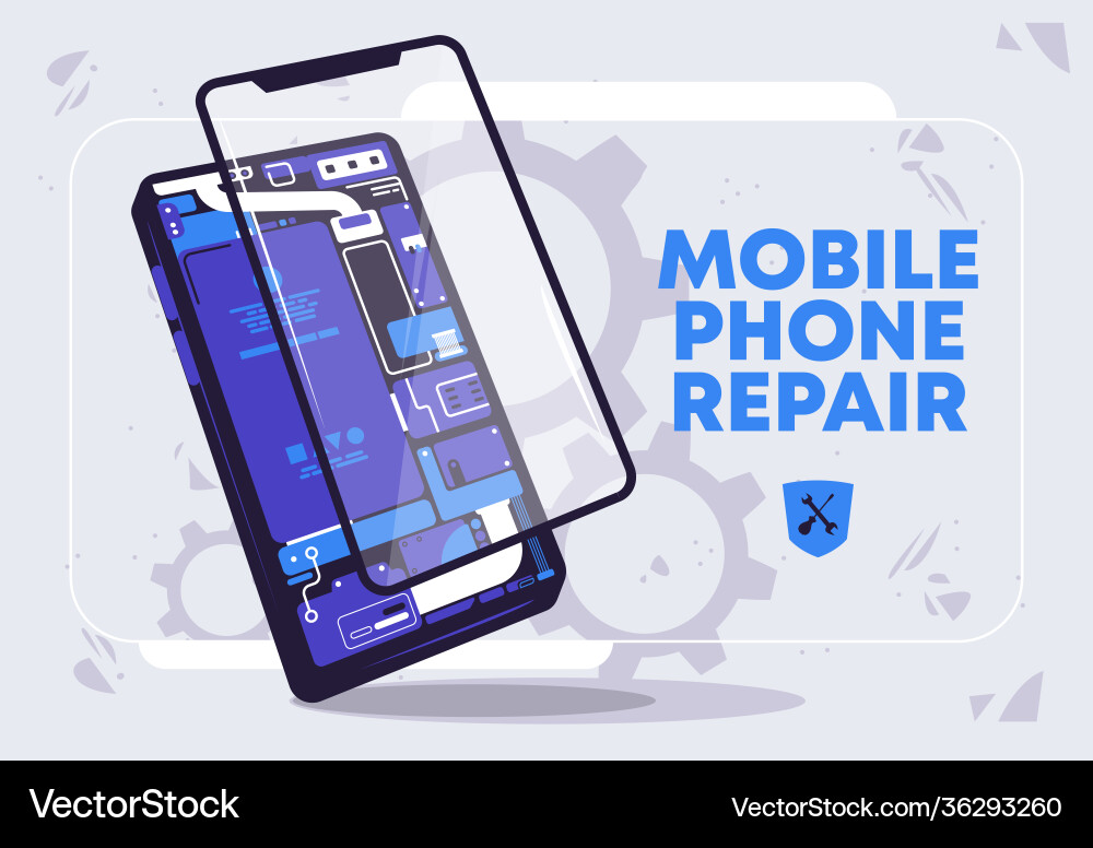Mobile phone repair Royalty Free Vector Image - VectorStock
