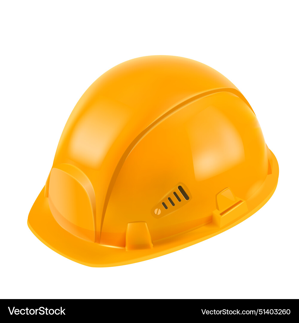 Realistic yellow helmet design creative Royalty Free Vector