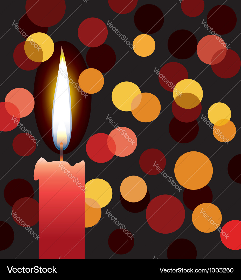 Red candle Royalty Free Vector Image - VectorStock