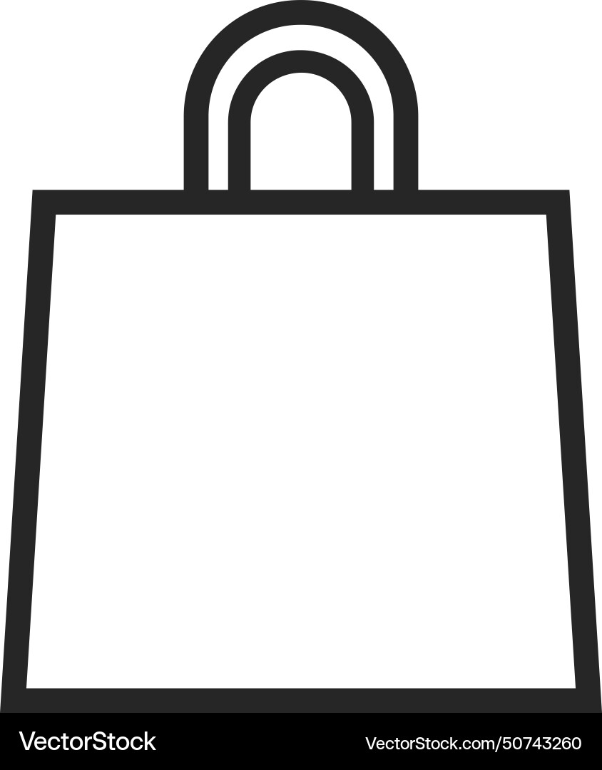 Shopping bag line icon store purchase symbol Vector Image