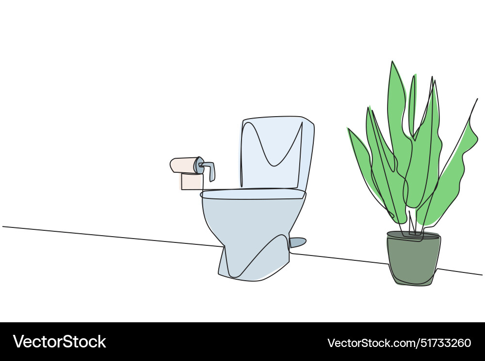 Single continuous line drawing a very minimalist Vector Image