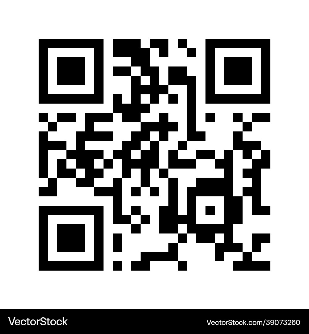 Small sample of qr code isolated on white Vector Image