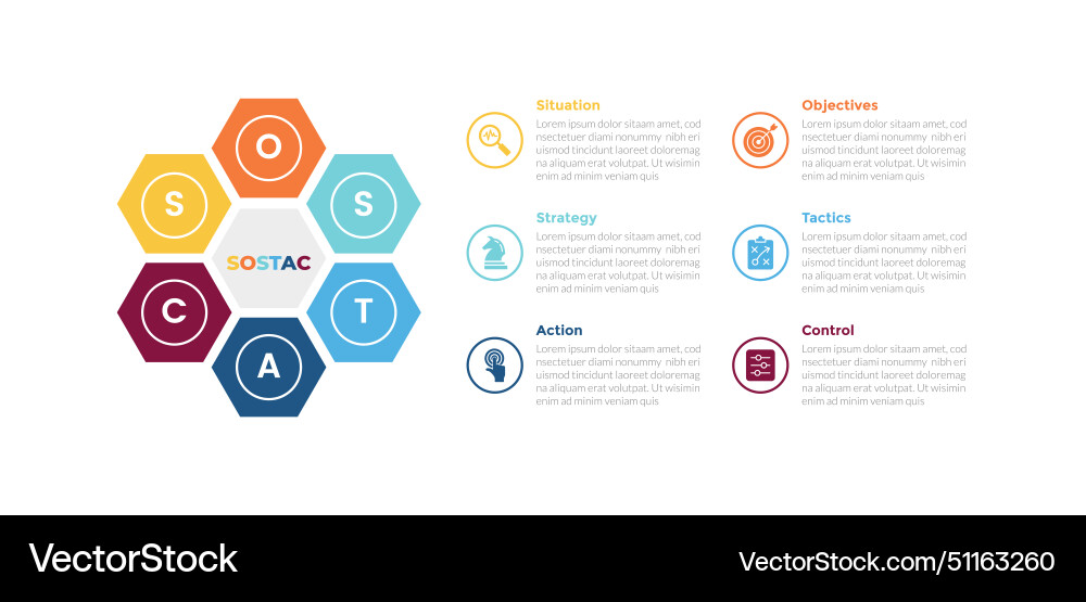 Sostac marketing planning infographics template Vector Image