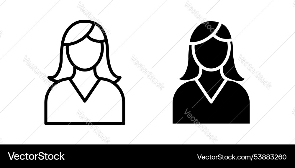 Woman icon set Royalty Free Vector Image - VectorStock
