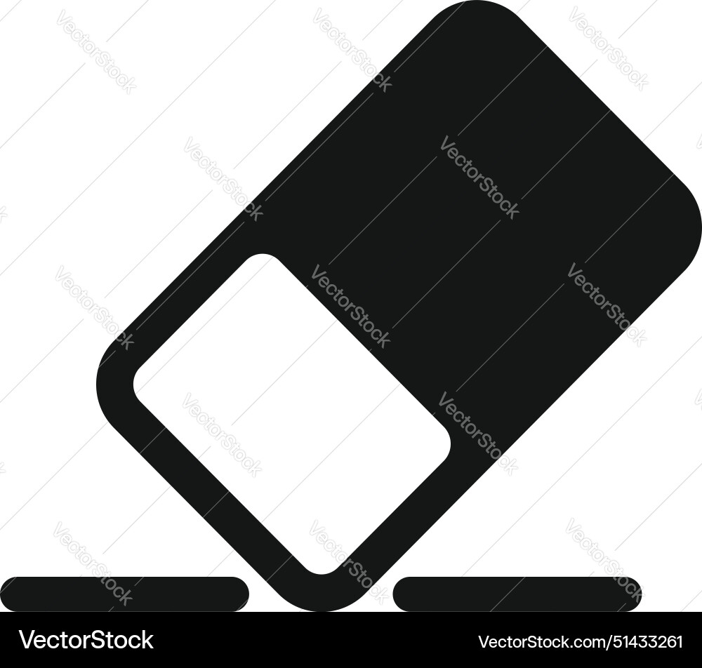 A black and white eraser Royalty Free Vector Image