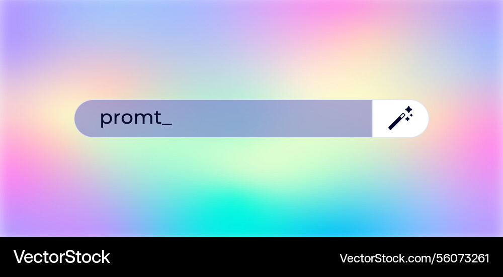 Ai search bar with spark icon Royalty Free Vector Image