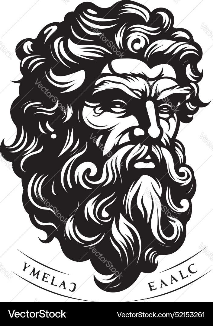 Ancient strength hercules emblematic emblem titan Vector Image