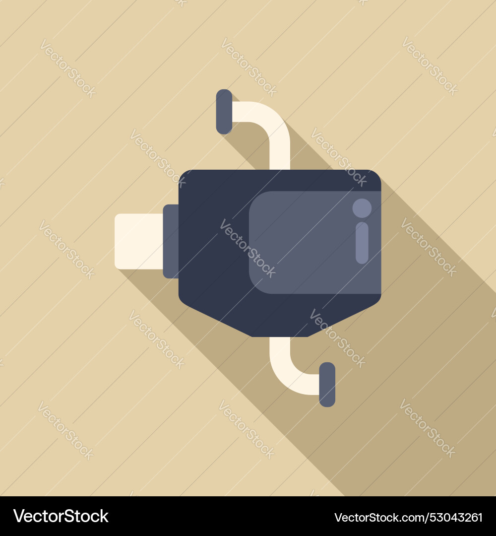 Car engine part with pipes sticking out showing Vector Image