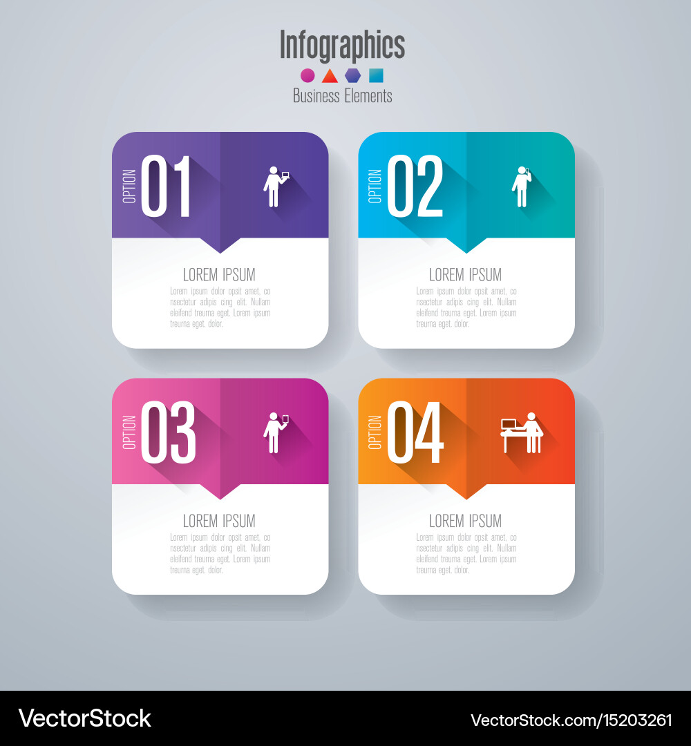 Infographics design with 4 options Royalty Free Vector Image