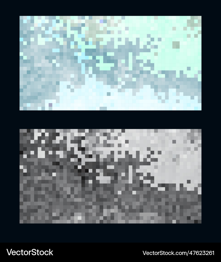 Pixel art design - monochrome mosaic background Vector Image