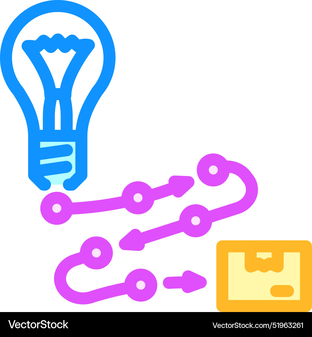 Product development business process color icon Vector Image