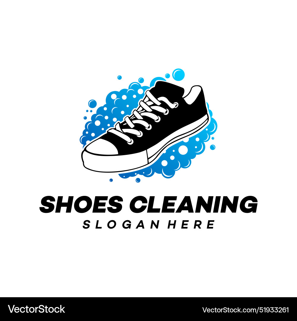 Shoes cleaning logo icon design Royalty Free Vector Image
