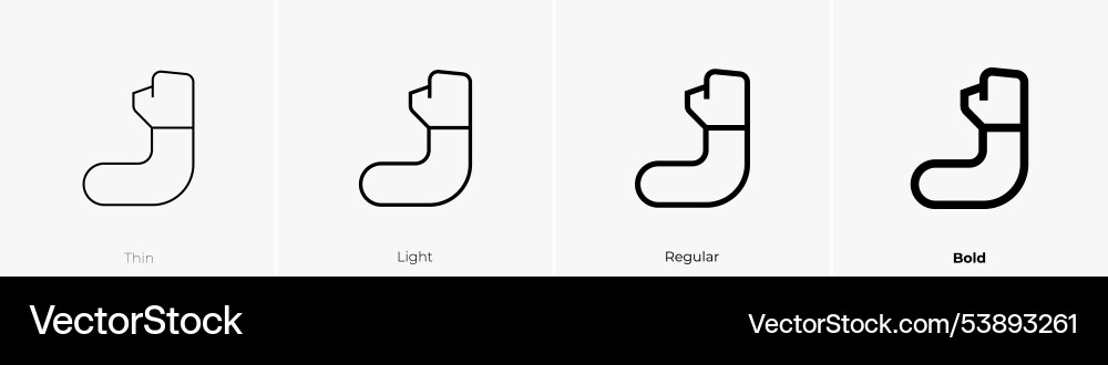 Strong icon thin light regular and bold style Vector Image