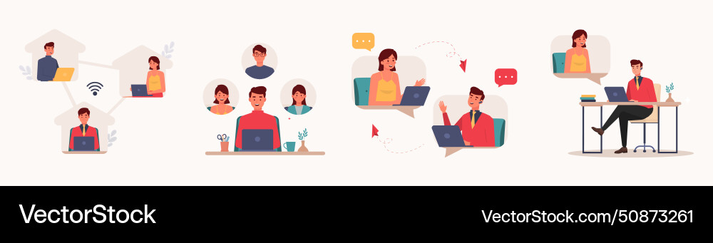 Work from home Royalty Free Vector Image - VectorStock