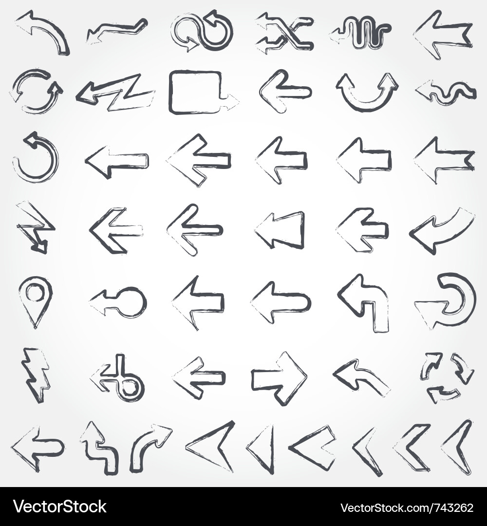 Arrow Collection Royalty Free Vector Image - VectorStock