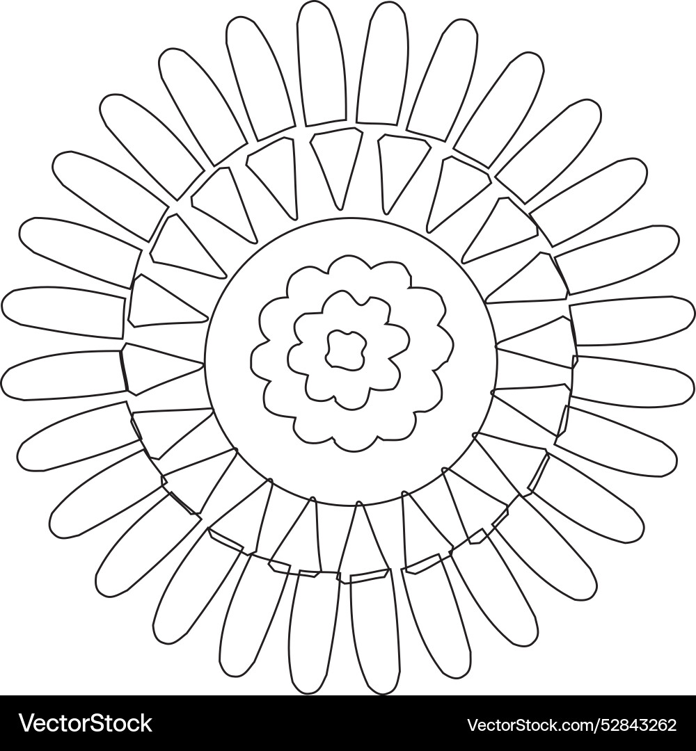 Cultural beautiful alpona design Royalty Free Vector Image