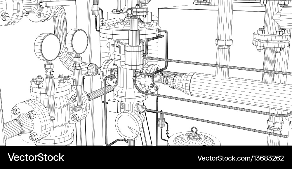 Equipment for heating system Royalty Free Vector Image