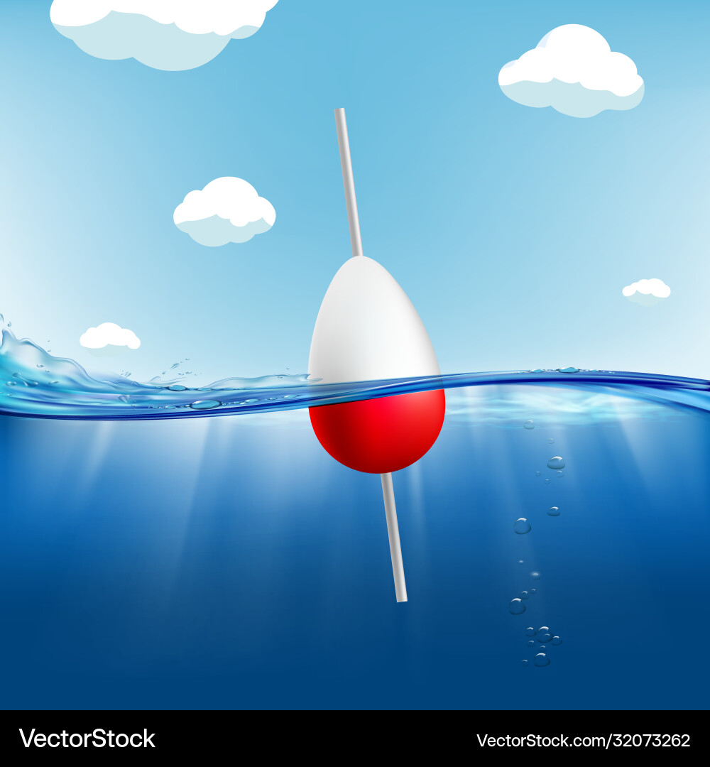 Floating Buoy on Water Surface – Free Vector | VectorStock