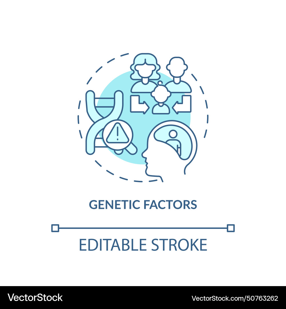 Genetic factors soft blue concept icon Royalty Free Vector