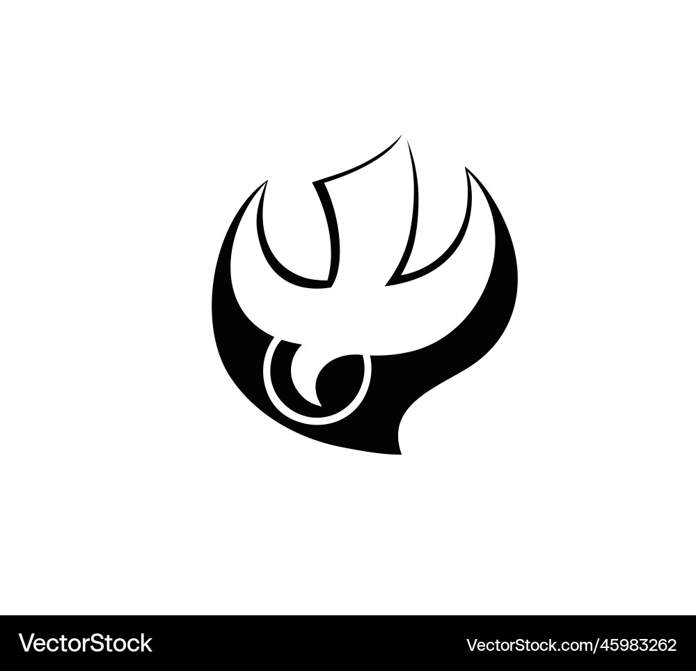 Holy spirit fire art icon Royalty Free Vector Image