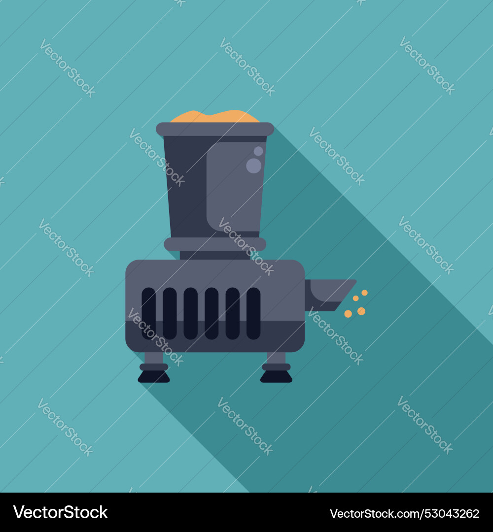 Industrial equipment processing raw material Vector Image