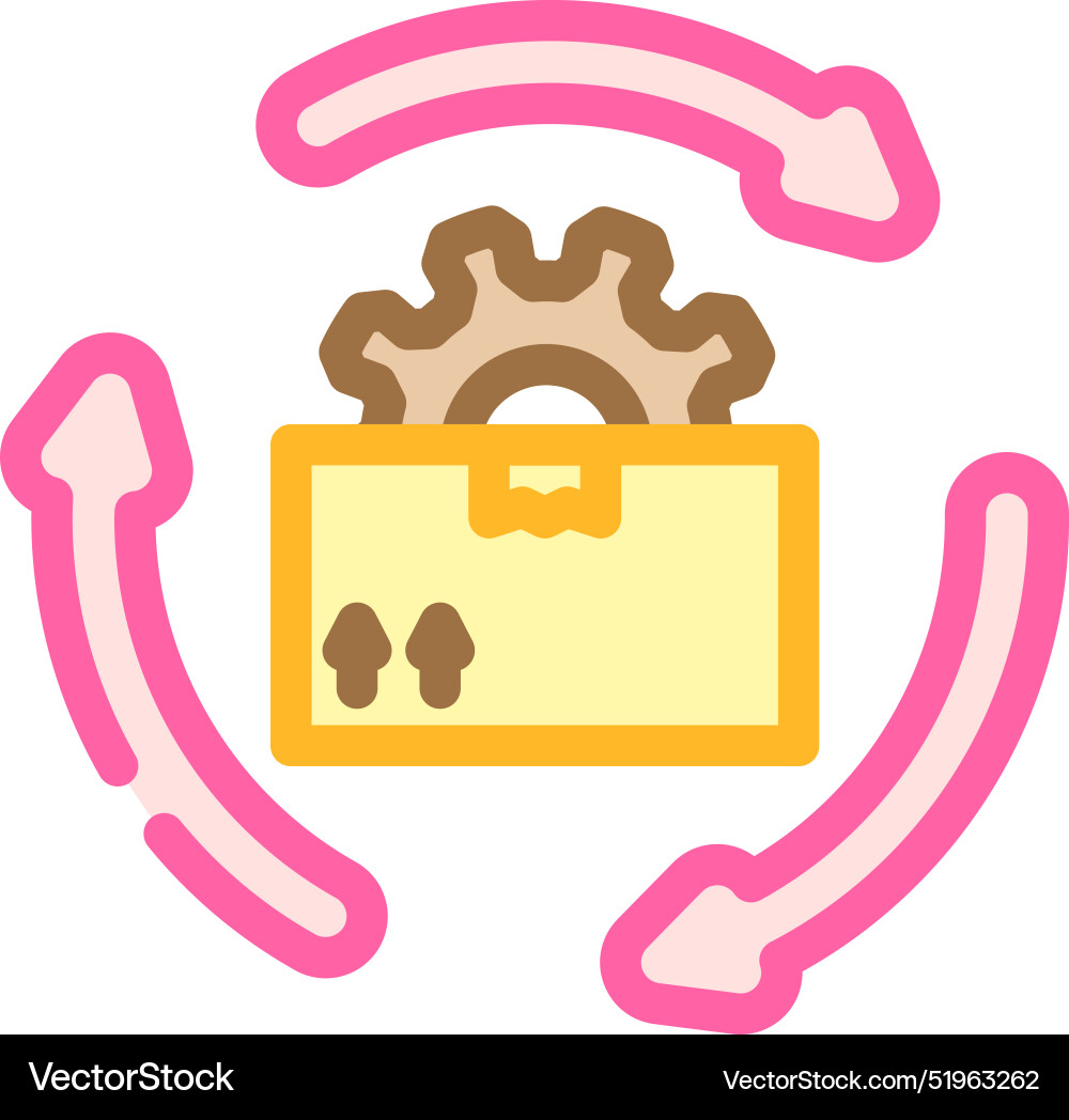 Inventory management business process color icon Vector Image