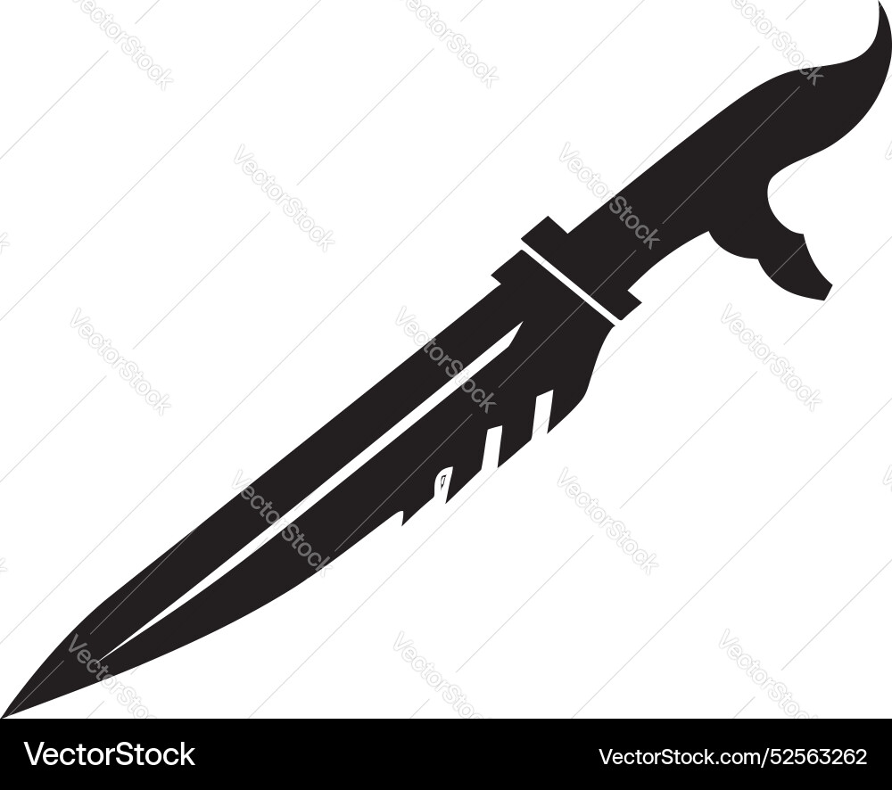 Shadow sabre chic black knife graphic gothic Vector Image