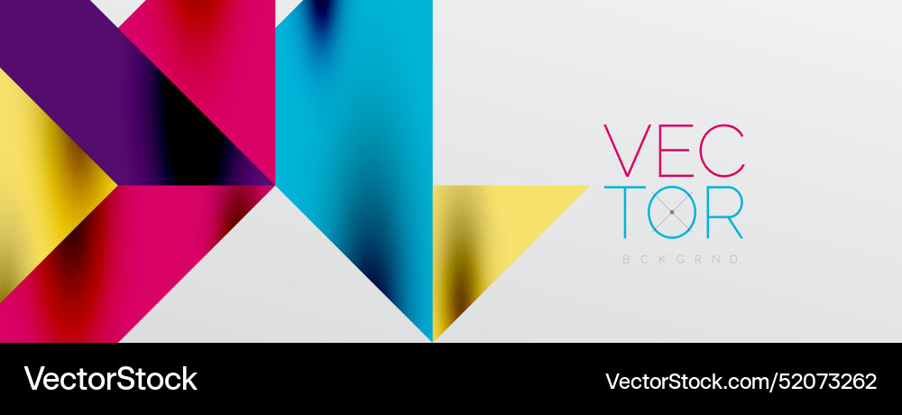 Tech minimal overlapping triangle shapes elements Vector Image