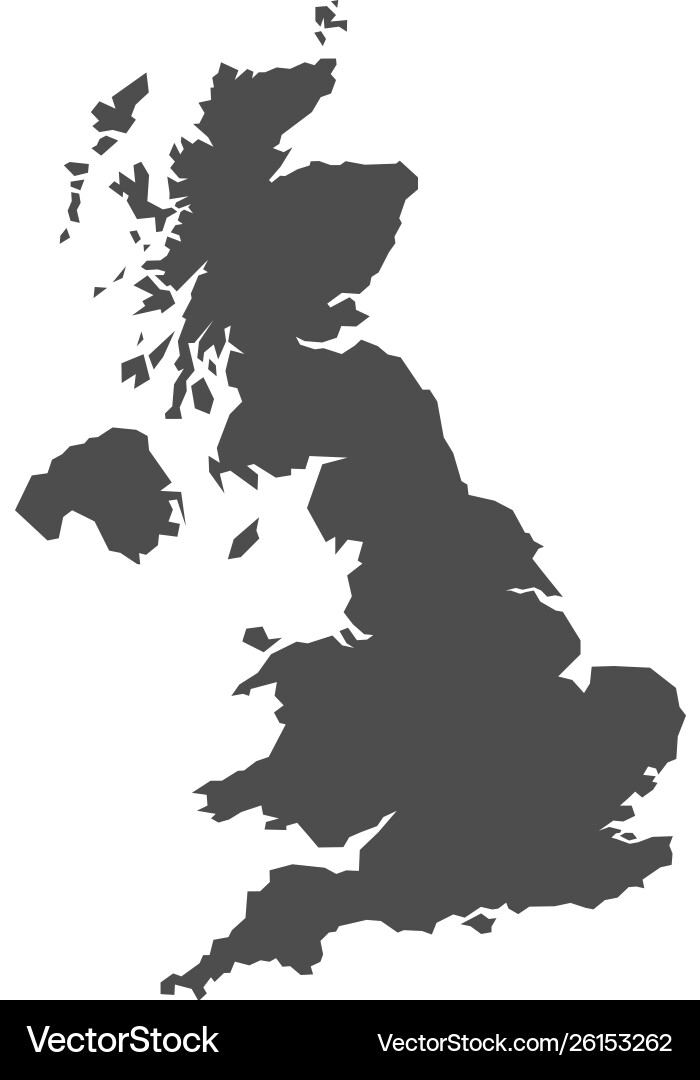 United Kingdom Blank Map Royalty Free Vector Image