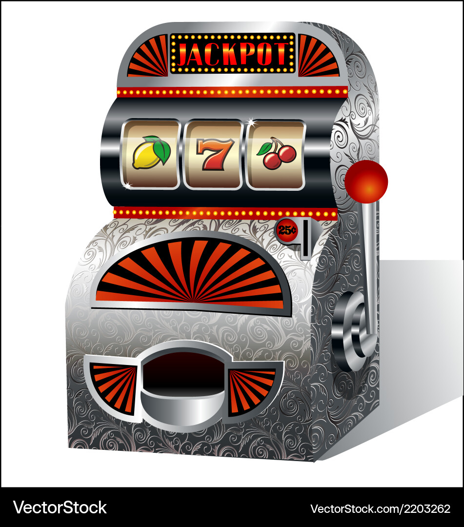 Vintage slot machine Royalty Free Vector Image
