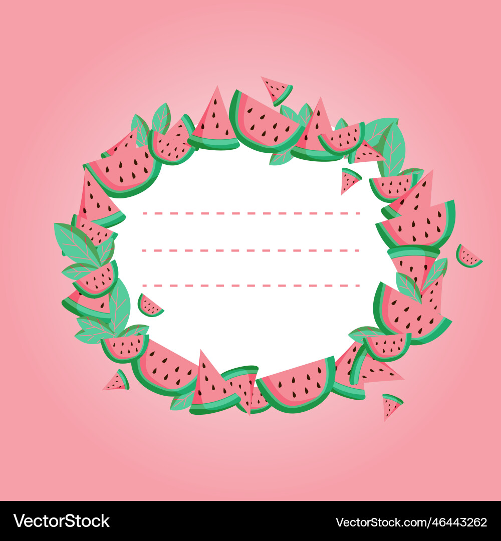 Watermelon Frame Royalty Free Vector Image - VectorStock