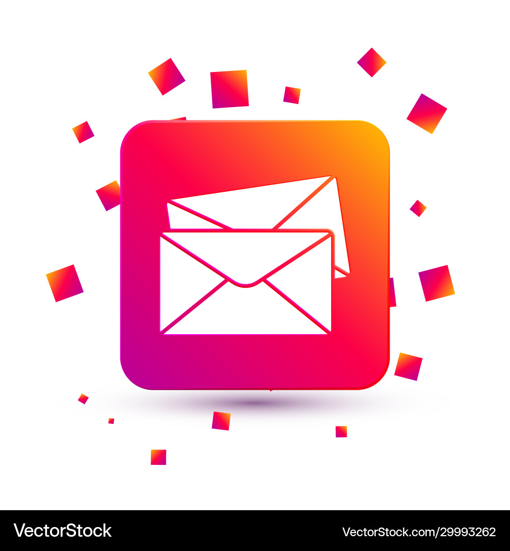 White envelope icon isolated on background Vector Image