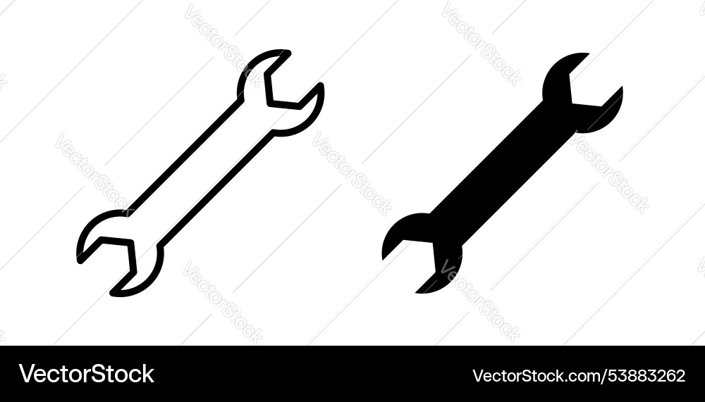 Wrench icon set Royalty Free Vector Image - VectorStock