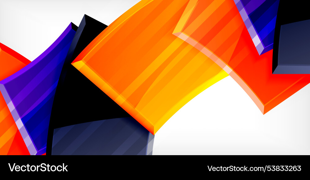 Abstract color geometric shapes Royalty Free Vector Image