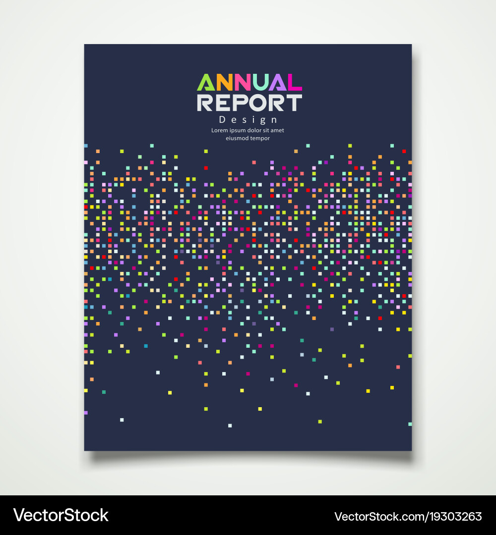 Annual report colorful dot design background Vector Image